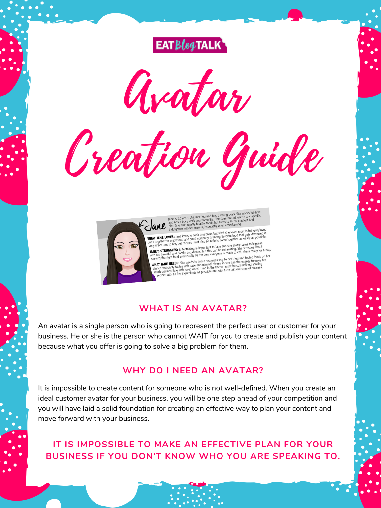 How to Create an Ideal Customer Avatar for Your Business - Eat Blog Talk