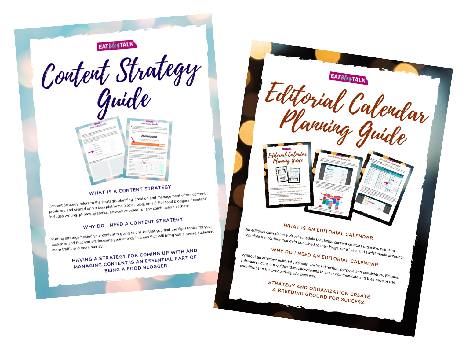 Content Strategy + Editorial Planning Guides - Eat Blog Talk